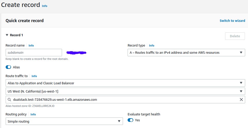CNAME Record On Root Domain - In Route 53